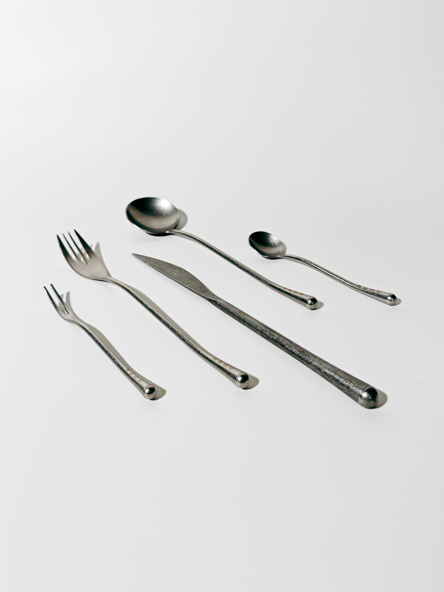 META Cutlery Set - Brushed Silver – HŌMU DESIGN