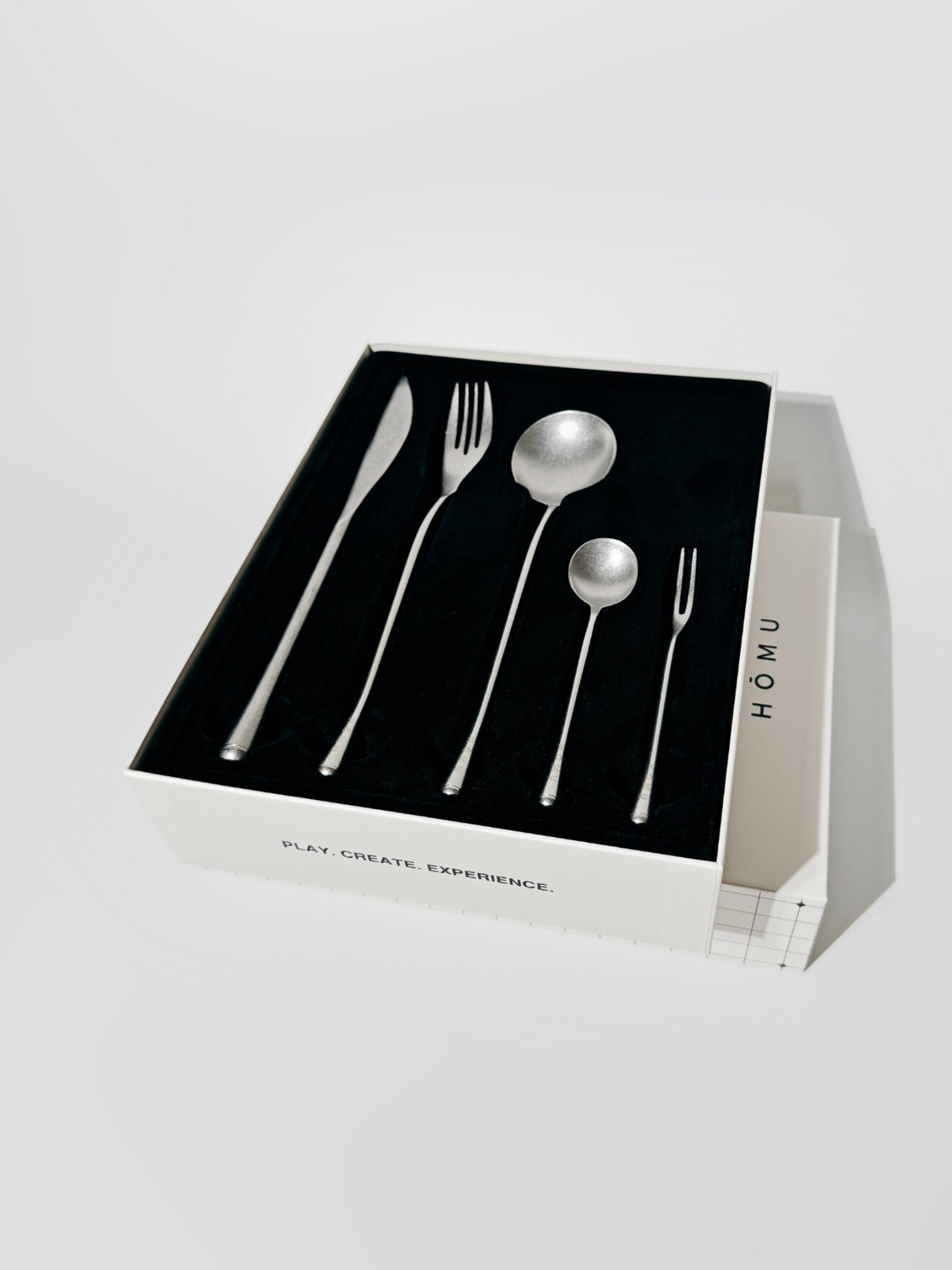 META Cutlery Set - Brushed Silver – HŌMU DESIGN